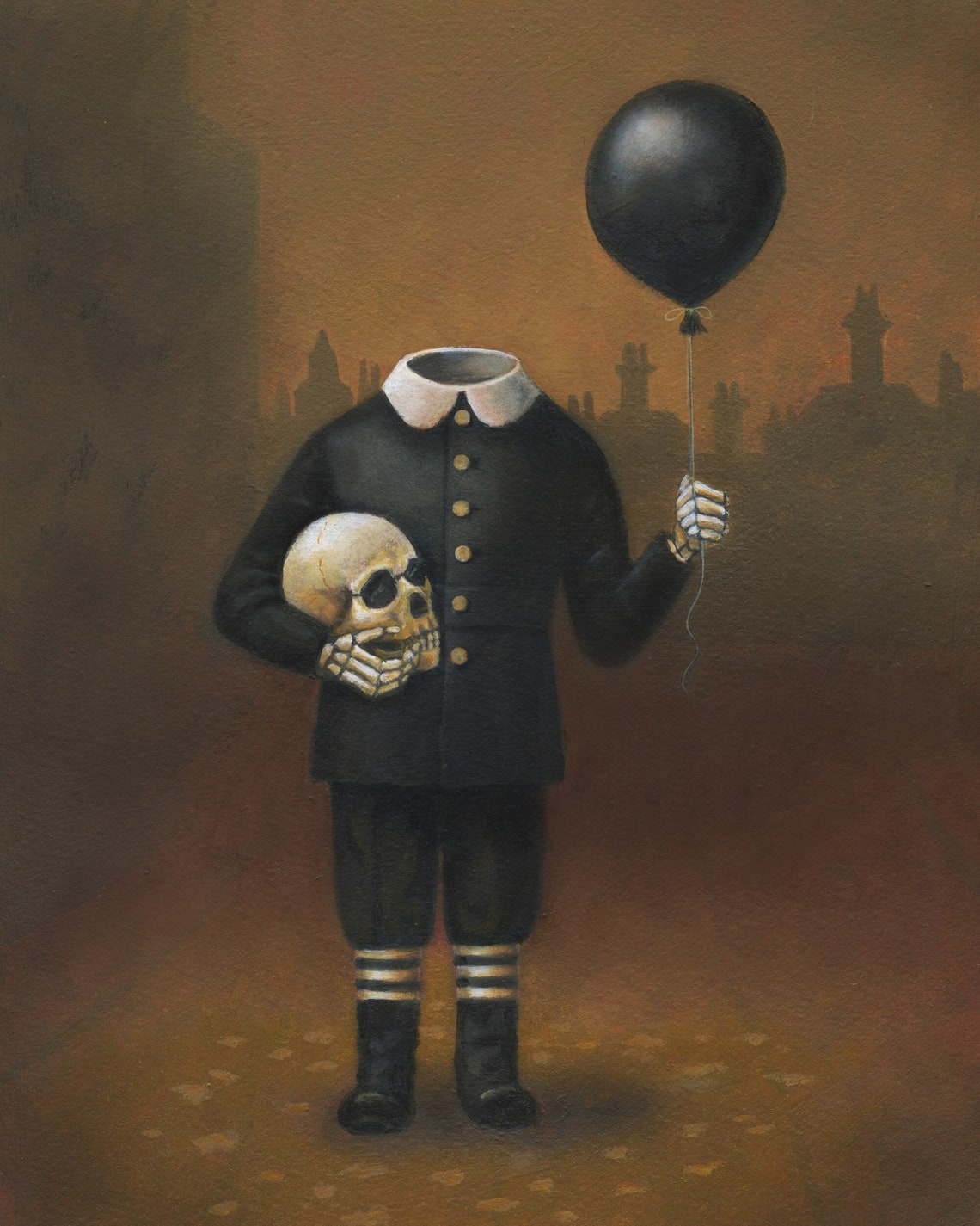 Headless Child Print - Halloween Skull Print - Victorian Gothic ...