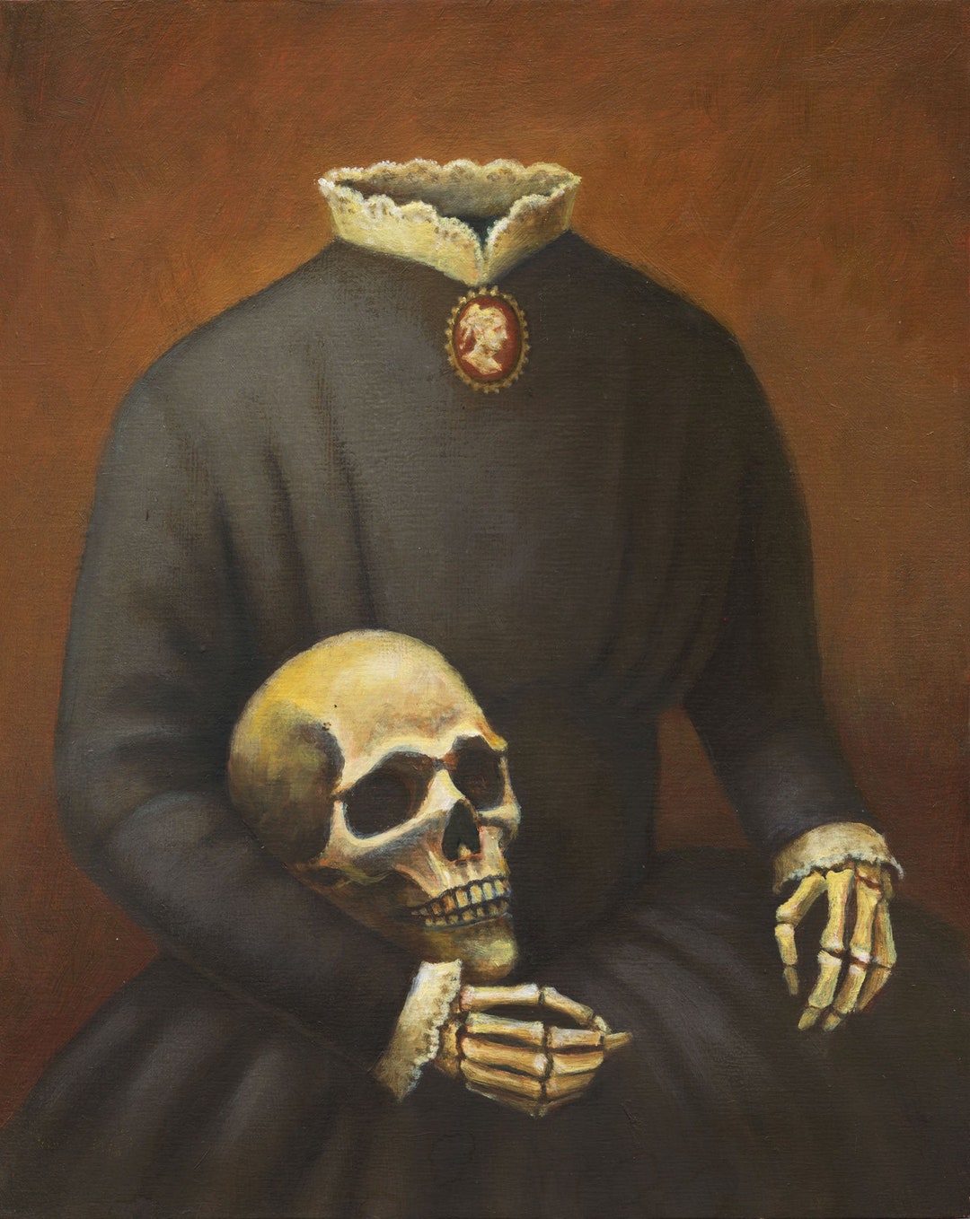 Headless Woman Print Victorian Gothic Skeleton Halloween - Etsy