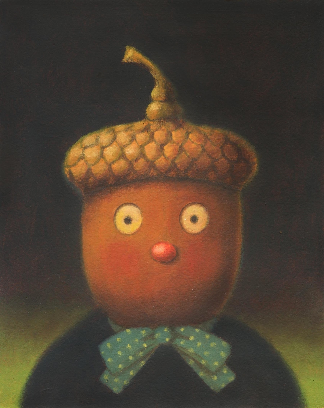 Acorn Print, Acorn Head, Autumn Print, Fall Print, Acorn Head ...