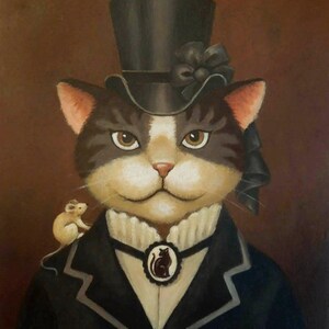 Victorian Cat Brooch Cat Portrait Pin Round Brooch Vintage Cat Gothic ...