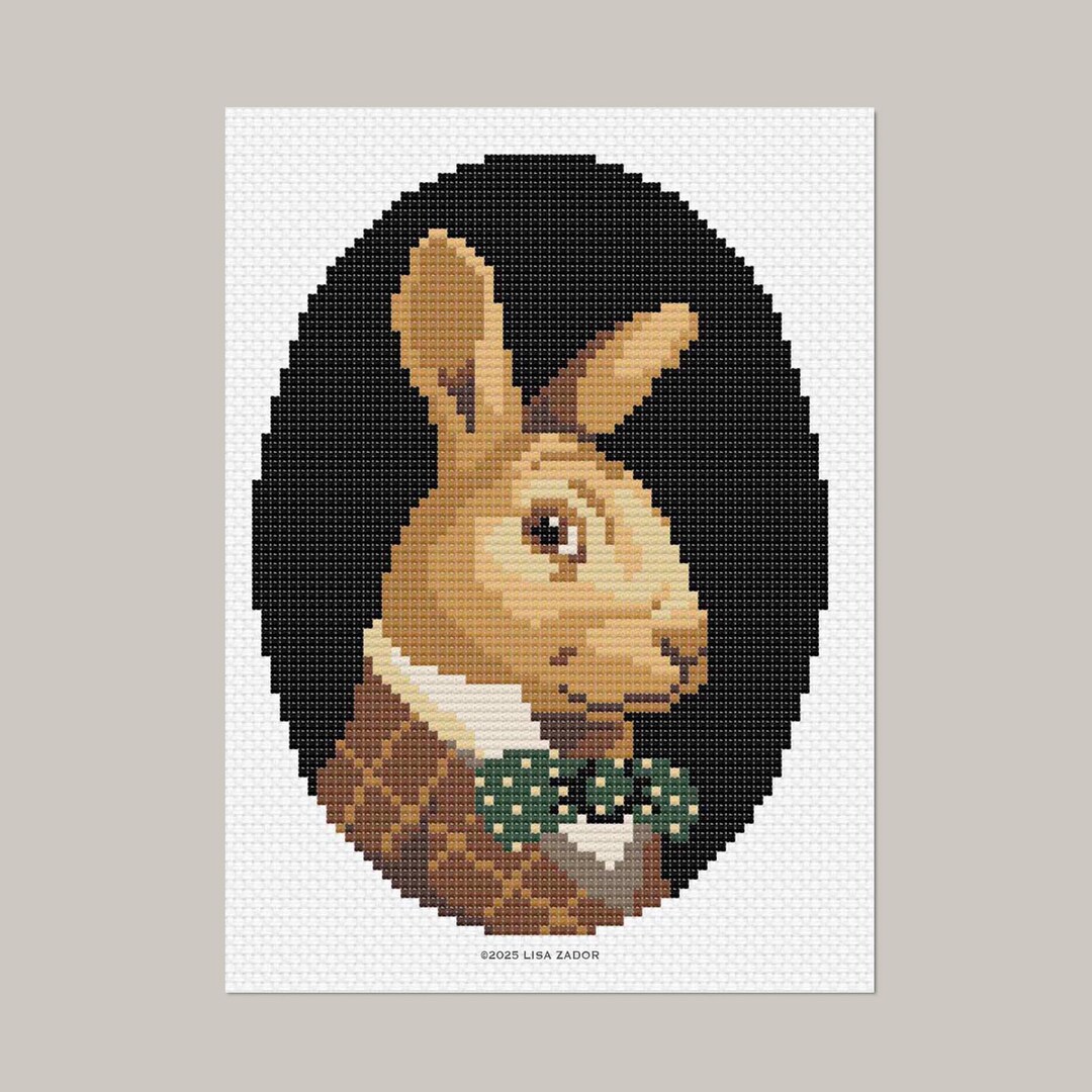 White Rabbit Cross Stitch Pattern From Original Artwork for Ornament or ...