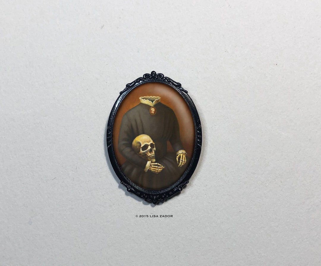 Gothic Headless Skeleton Brooch From Original Artwork - Victorian ...