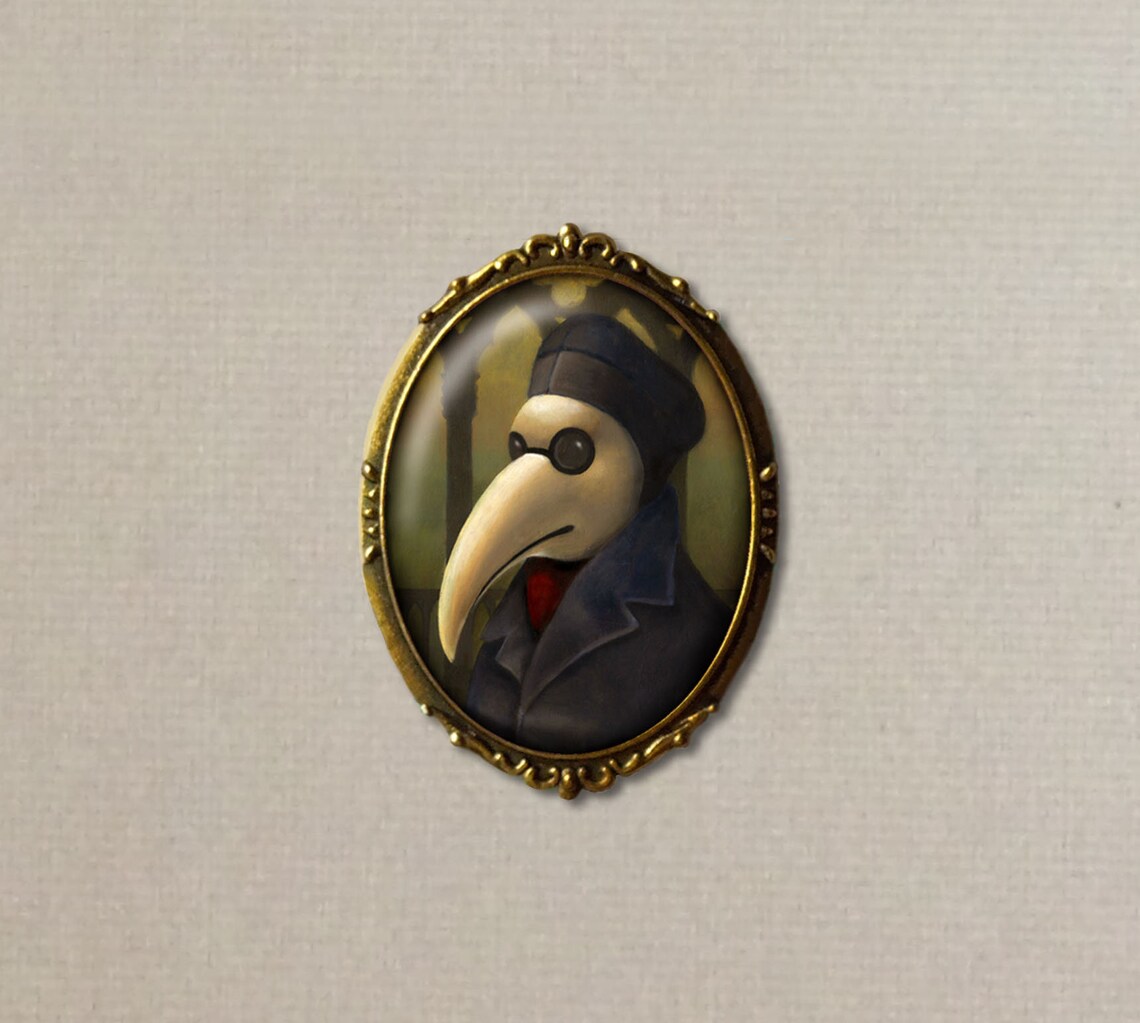 Plague Doctor Ornament From Original Artwork, Gothic Venice Plague Mask ...