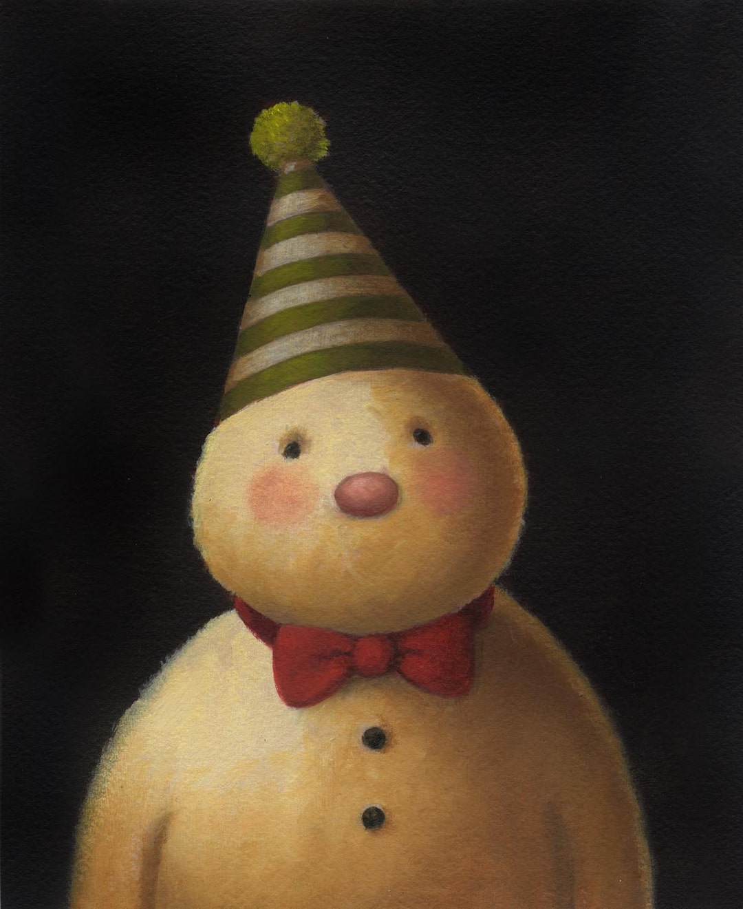 Snowman Portrait Print, Snowman Art, Christmas Print, Retro Christmas ...