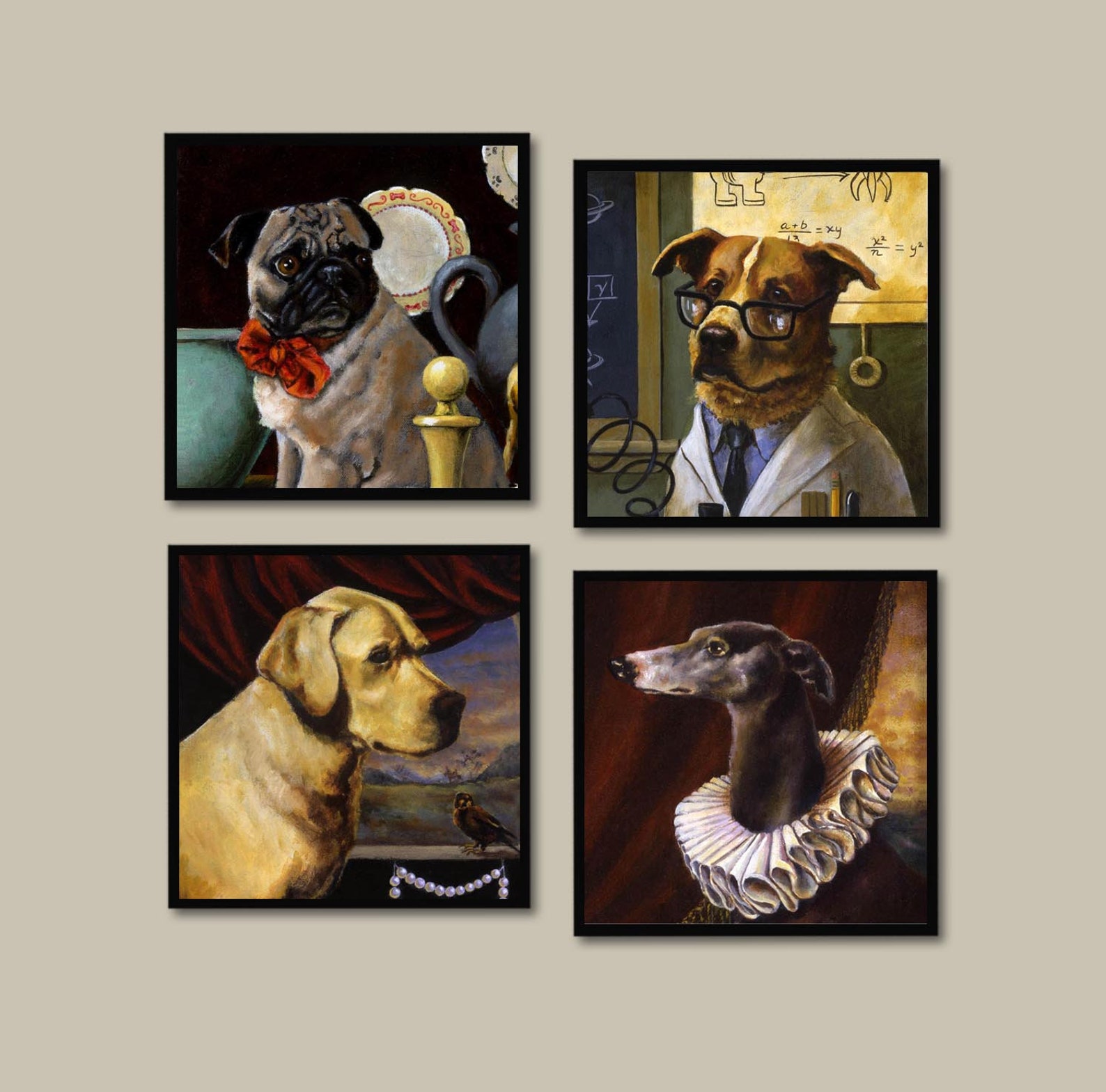 Dog Print Labrador Portrait Yellow Lab Labrador | Etsy