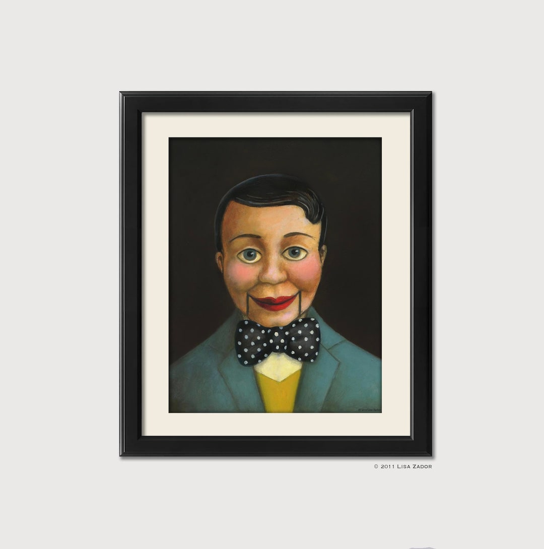Ventriloquist Dummy Print From Original Hand Painted Artwork, Creepy ...