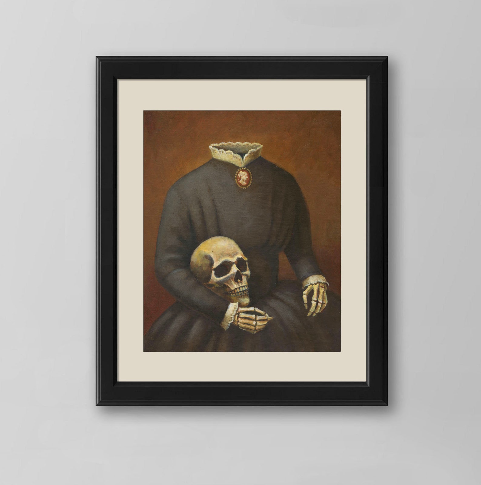 Headless Woman Print Victorian Gothic Skeleton Halloween - Etsy