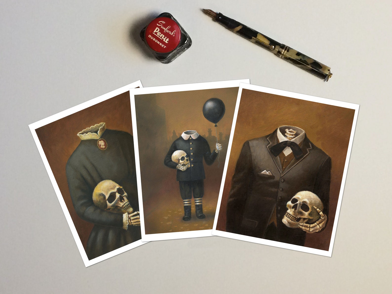 Headless Child Print Halloween Skull Print Victorian - Etsy