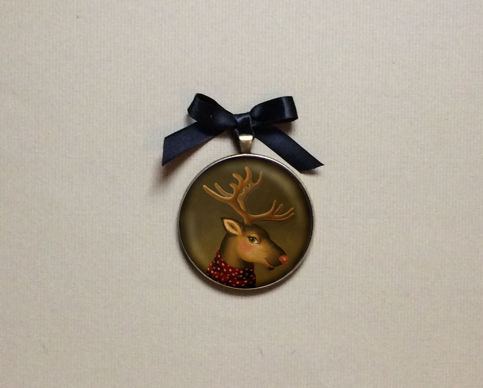 Reindeer Ornament - Christmas Gallery Wall Art - Rudolph - Retro ...