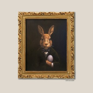 Gothic Victorian Rabbit Portrait Painted in Vintage Sepia Tones - Etsy