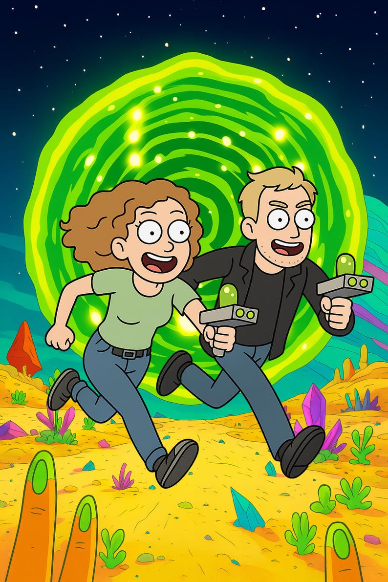 Rick and Morty Custom Portrait – Personalized Fan Art Digital Download ...