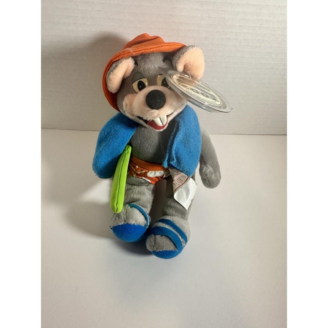 Vintage Chuck E Cheese 2002 Limited Edition Surfer Chuck E 11" Plush ...