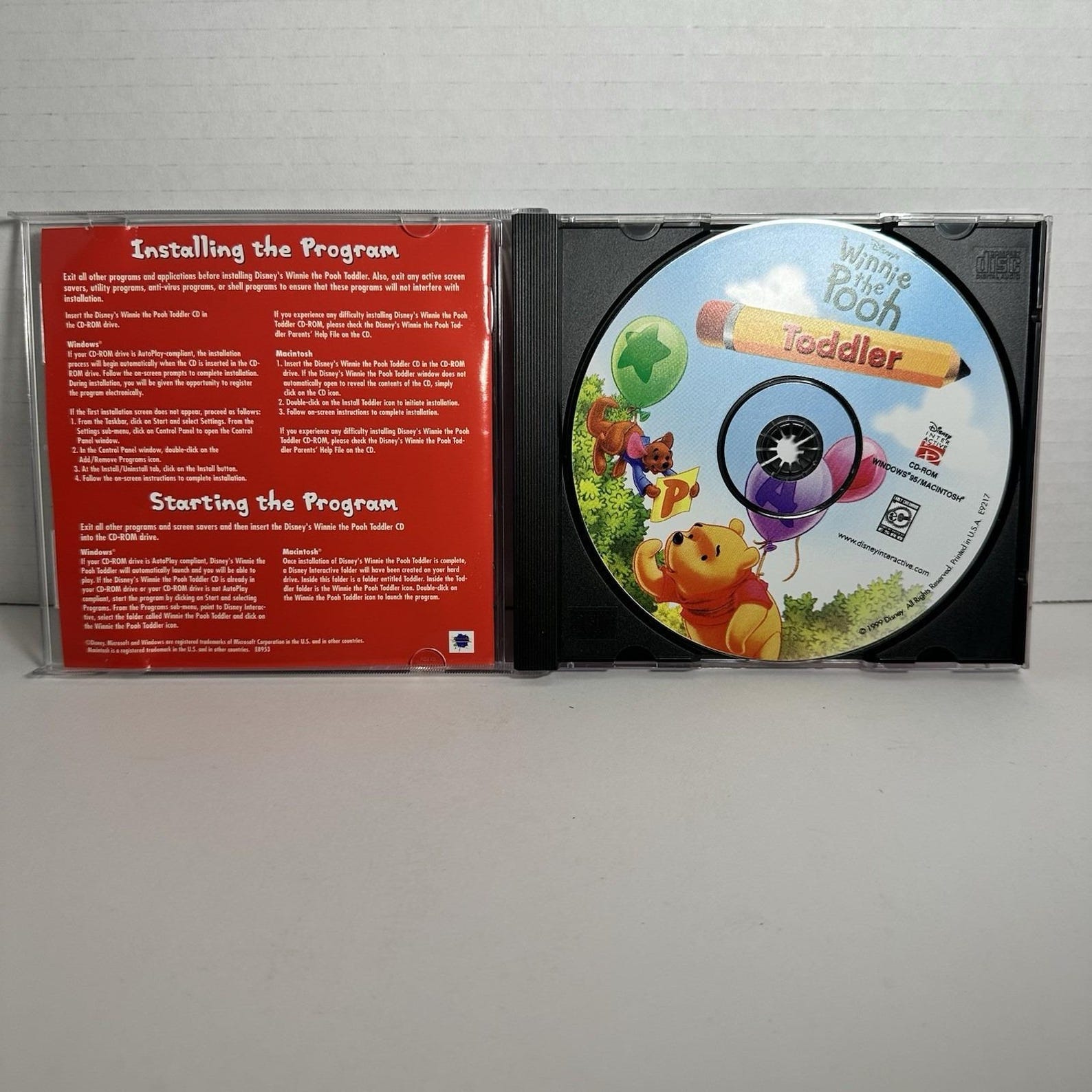 Disney's Winnie the Pooh Toddler PC CD-ROM Video Game Educational Kids ...