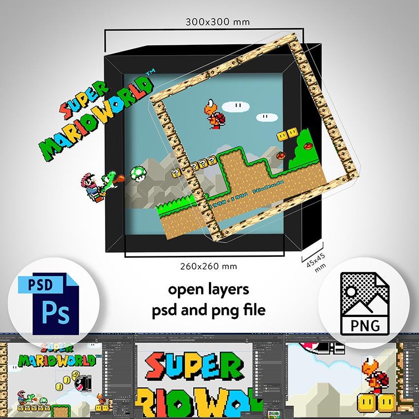 Retro Game Shadowbox Frame - Etsy