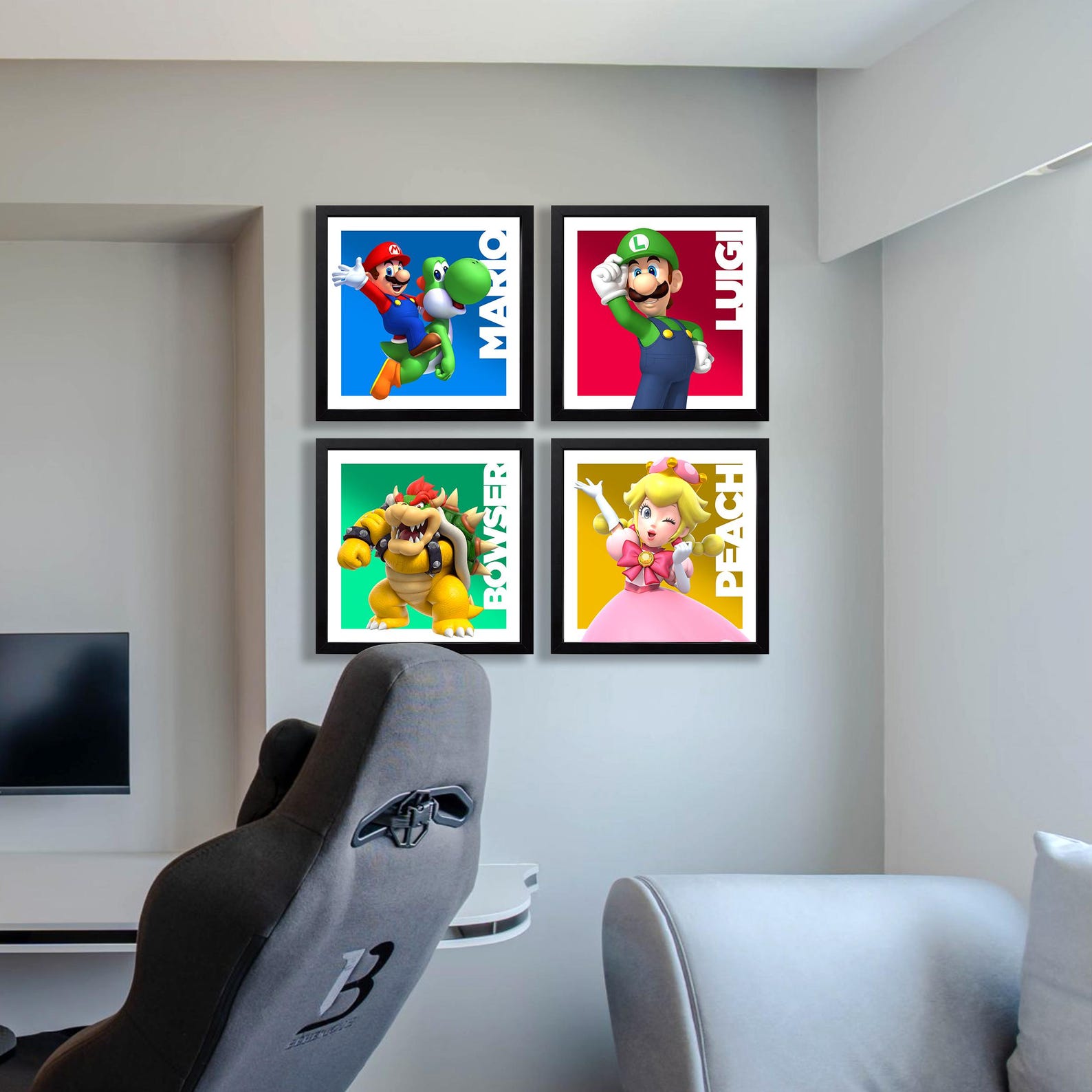 Super Mario 4 Pieces Digital Art Frame - Etsy
