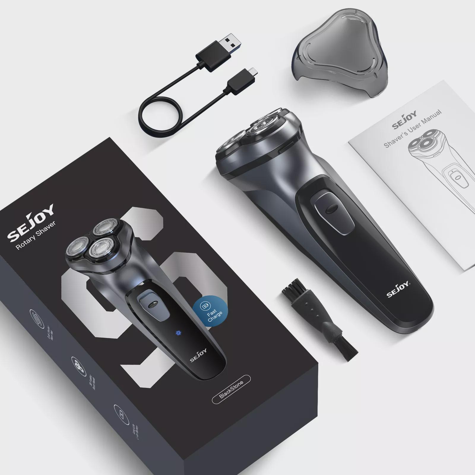 SEJOY Men Electric Shaver Pop-up Trimmer Rotary Razor Beard Shaving ...