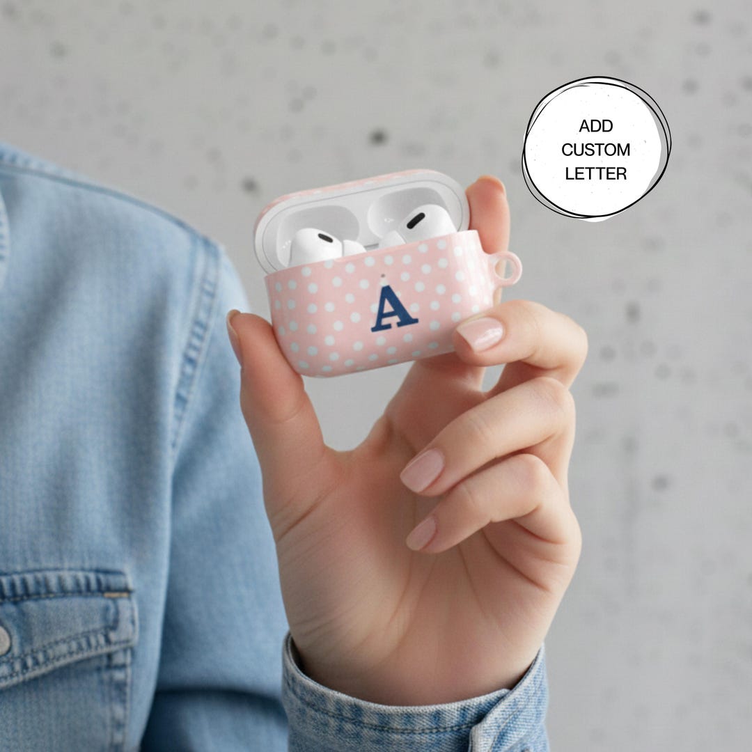 Custom Polka Dot Earbud Case With Name Earpods Case Customized Gift for ...
