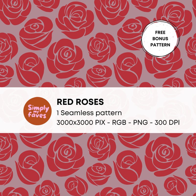 Fabrics With Roses Pattern - Etsy