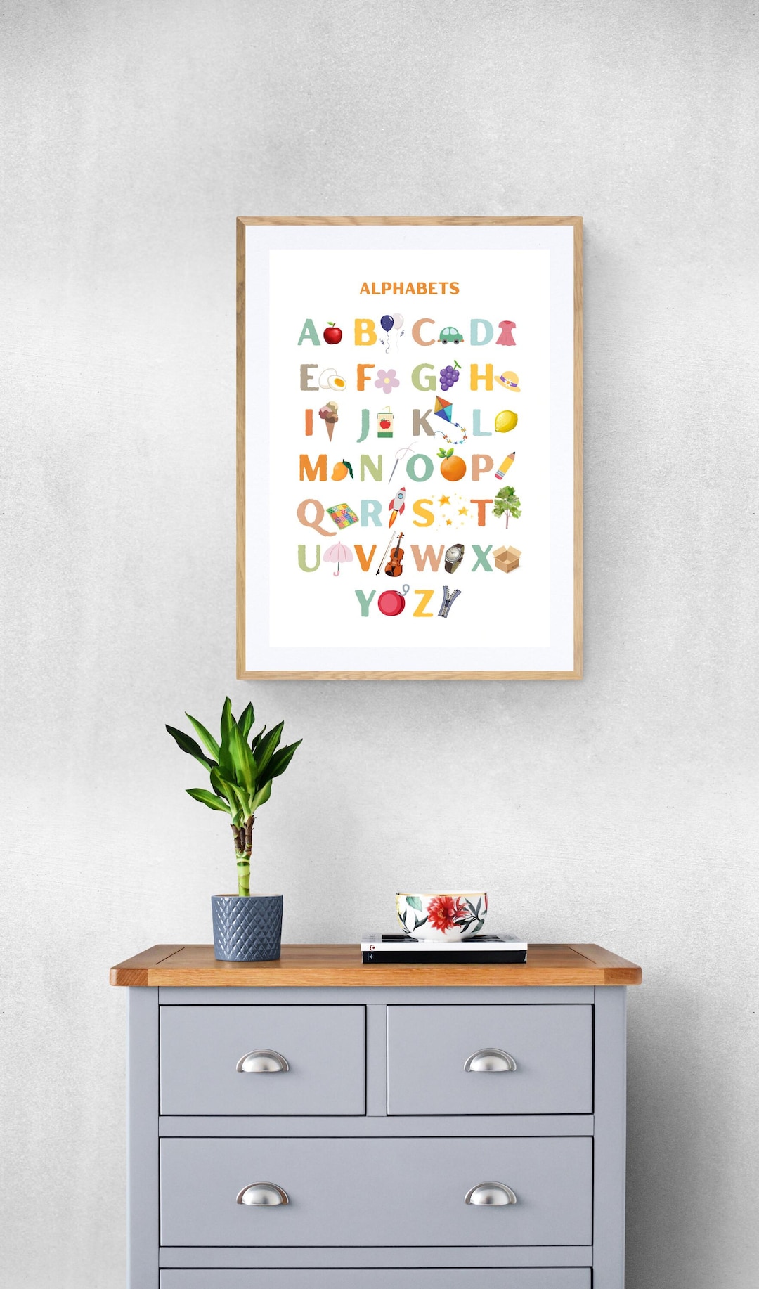 Printable Alphabet and Number Charts for Kids | Educational Wall Art ...
