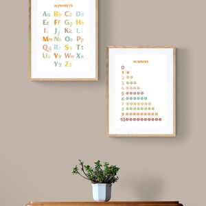 Printable Alphabet and Number Charts for Kids | Educational Wall Art ...