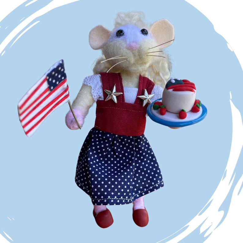 1 12 Scale Flag Cake With Strawberries – Miniature for Magic Paws Mice ...