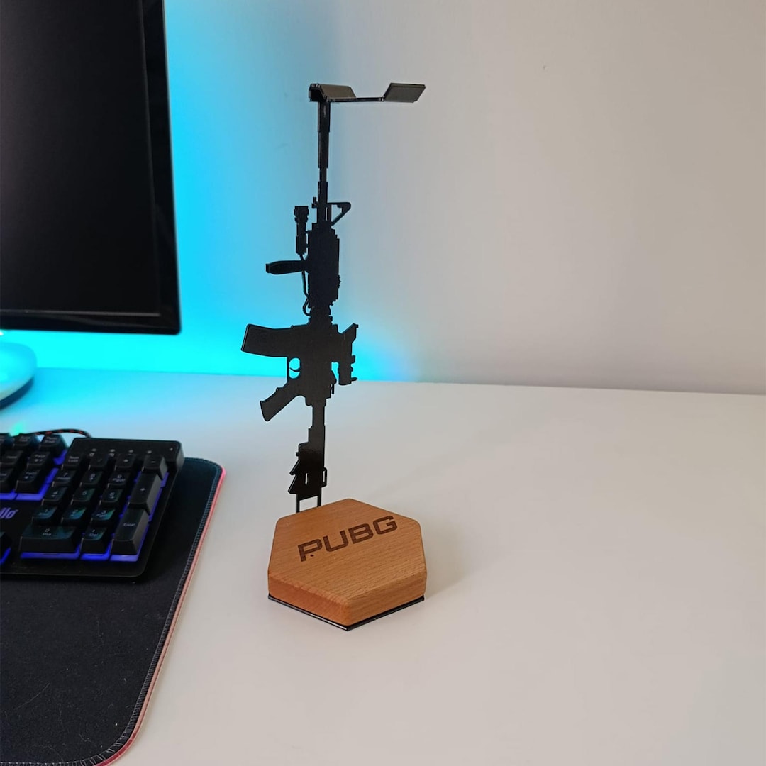Modern Tactical Rifle Gamer Stand – Personalized Headphone & Controller ...