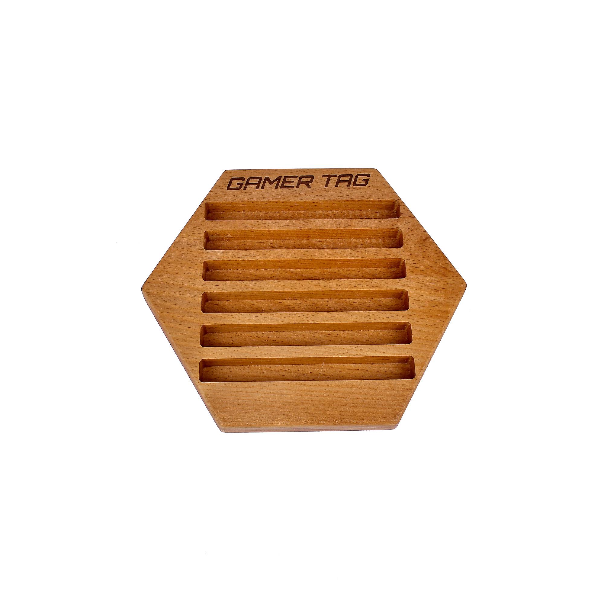Personalized Wooden Game Case Holder – Holds 6 Games – Minimalist Desk ...