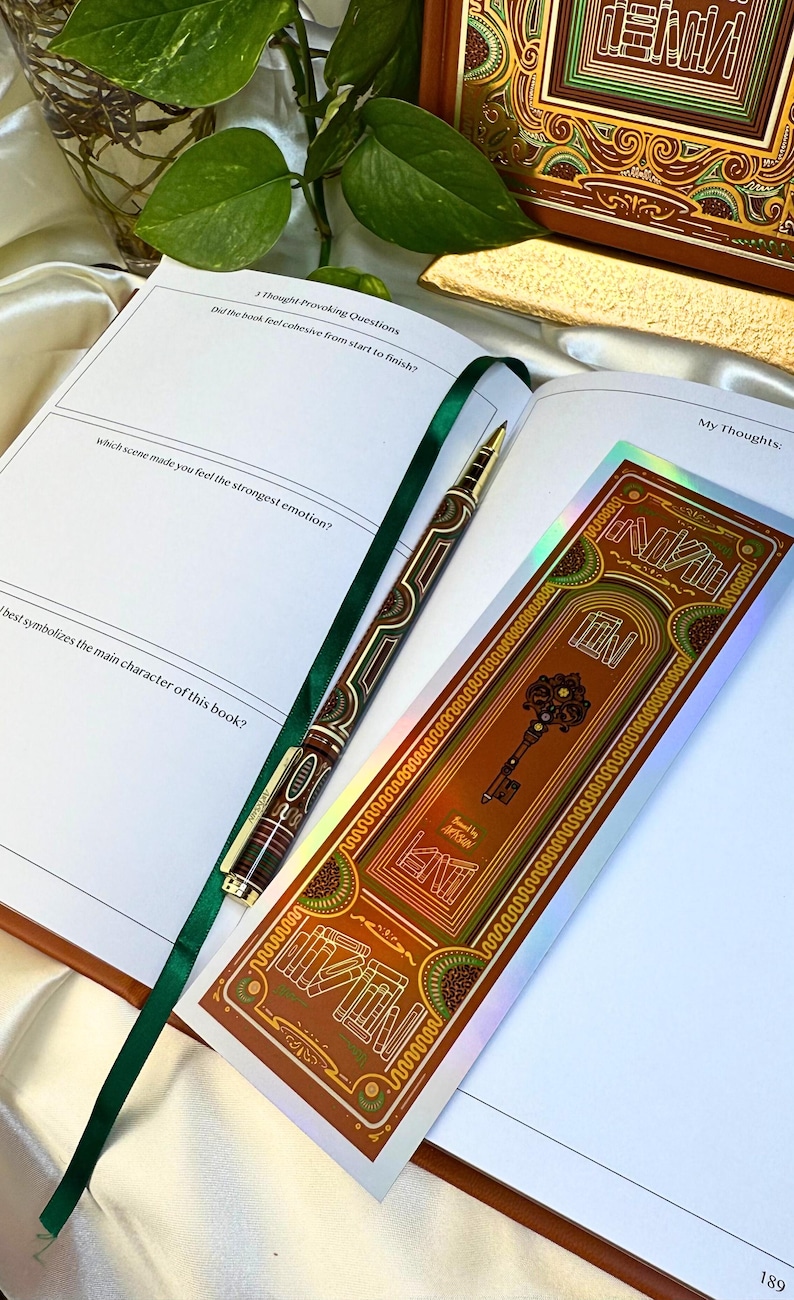 Reading Journal Bundle Cinnamon Brown | Beautiful Gold Foil Book ...