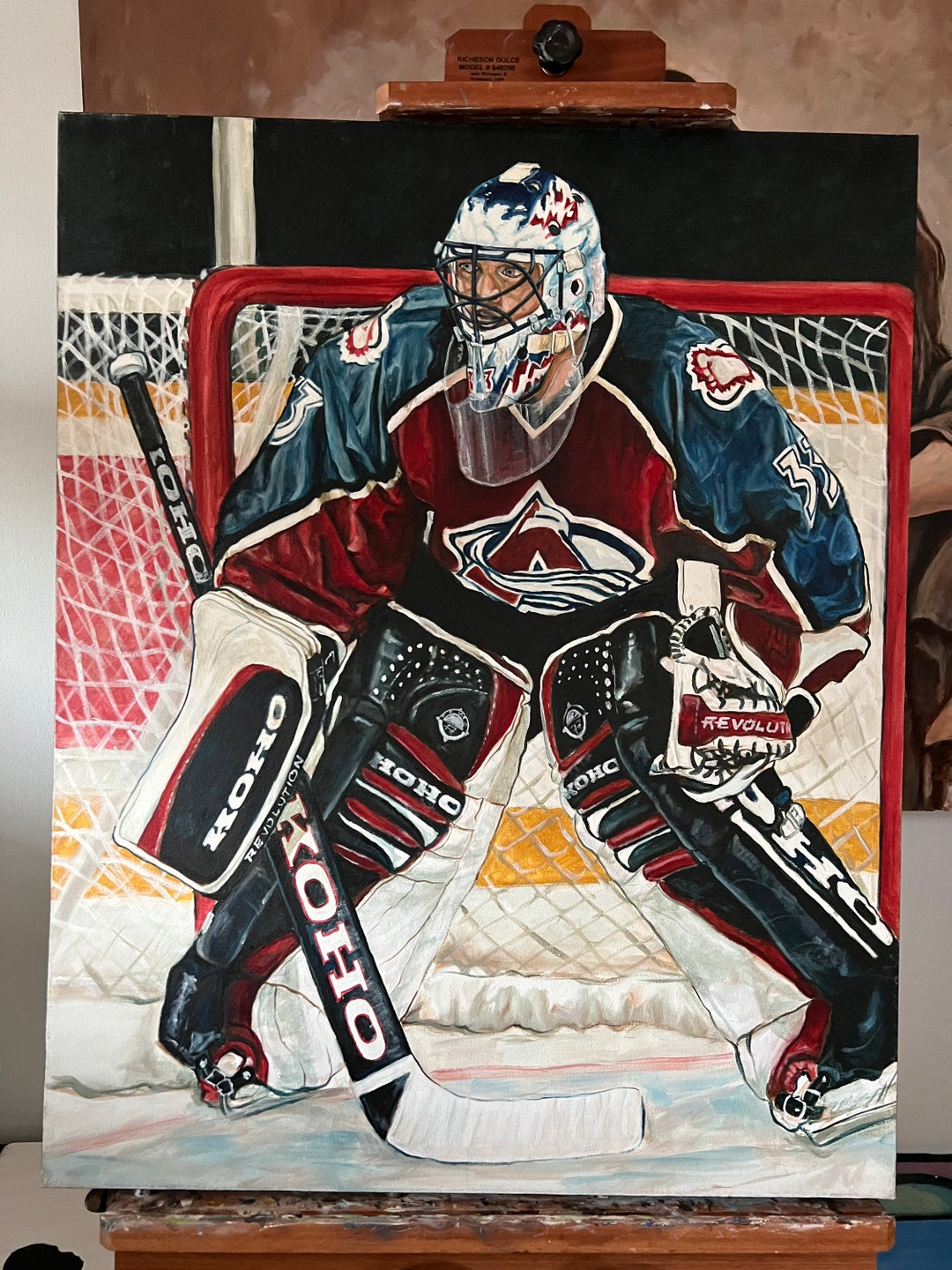 Patrick Roy Oil Painting - Etsy