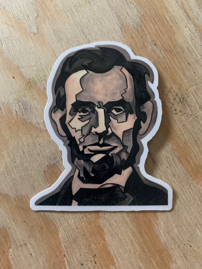 Abe Lincoln Sticker/decal - Etsy