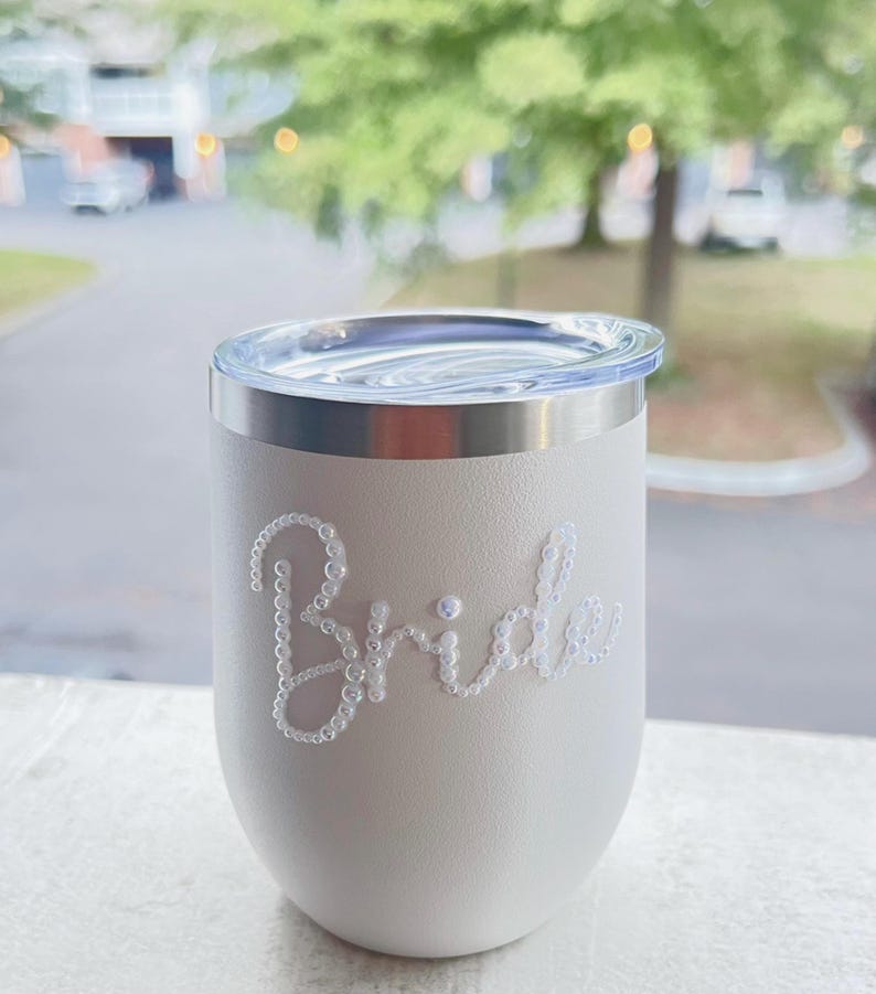 Bride Wine Tumbler, Bridal Party Gift, Bachelorette Party Favor, Bride ...