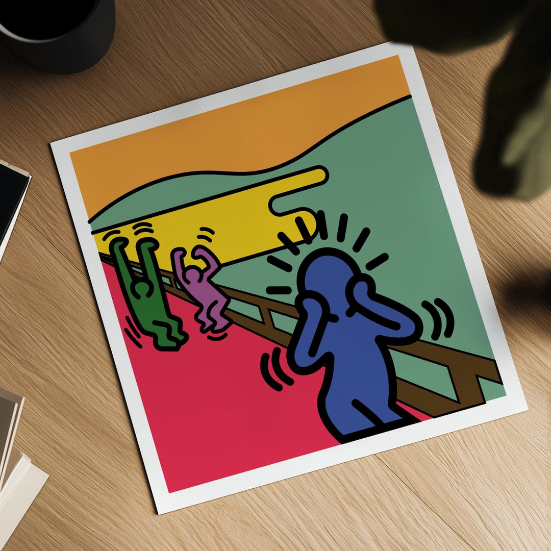The Scream Poster | Pop-inspired Scream Figure Art Print | Square ...