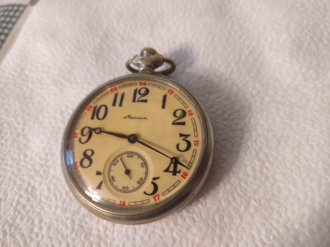 Vintage Soviet Pocket Watch. Ship. Mechanical Watch MOLNIJA USSR - Etsy