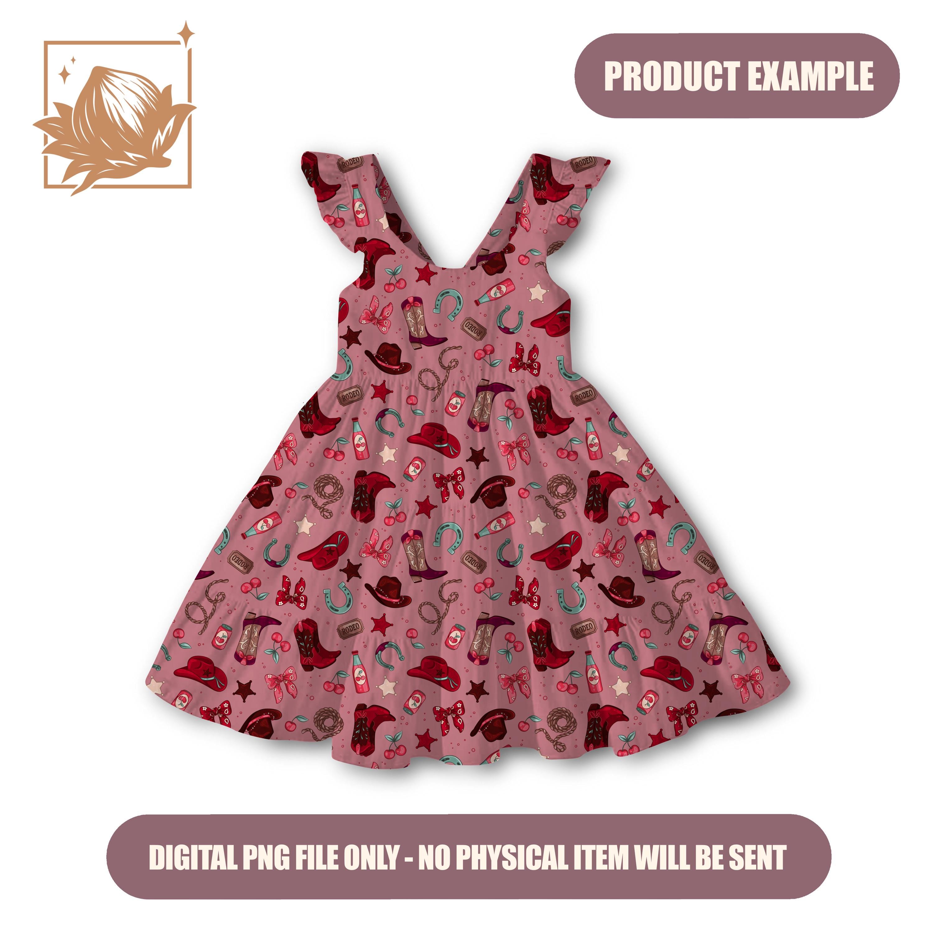 Cowgirl Crush | Cherry Cola Rodeo Seamless Pattern – 300 DPI PNG ...