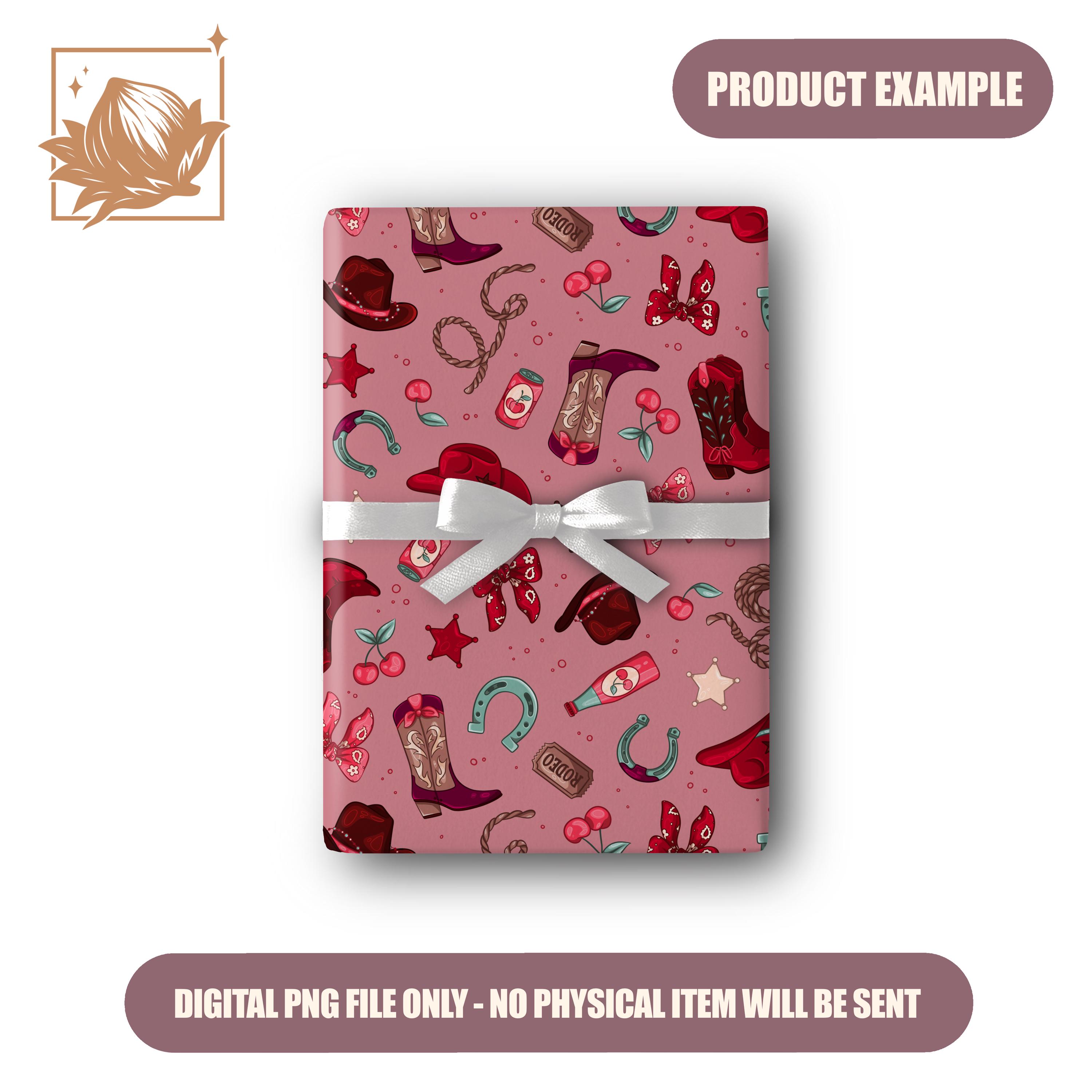 Cowgirl Crush | Cherry Cola Rodeo Seamless Pattern – 300 DPI PNG ...