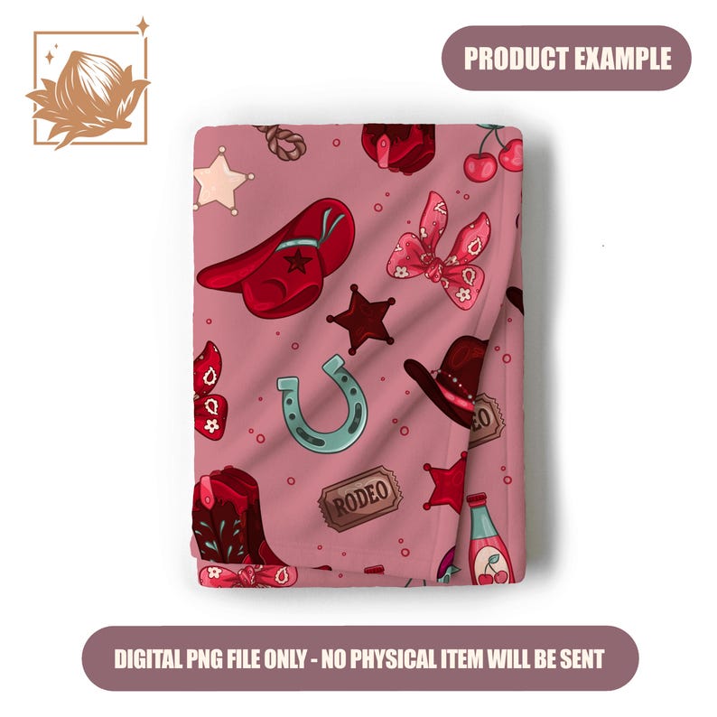 Cowgirl Crush | Cherry Cola Rodeo Seamless Pattern – 300 DPI PNG ...