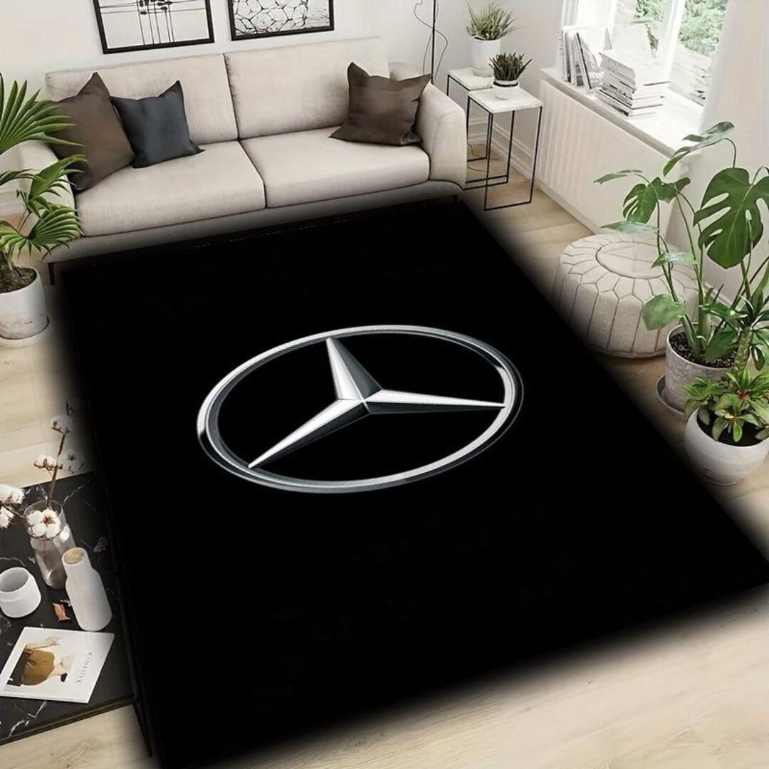 Mercedes Logo, Car Rug, Mercedes Rug, Teen Room Rug, Popular Rug ...