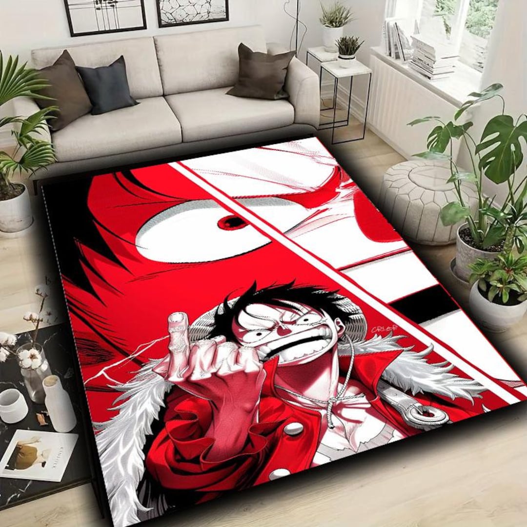 One Piece Rug, Monkey D. Luffy, Luffy Rug, One Piece, Child Rug, Teen ...