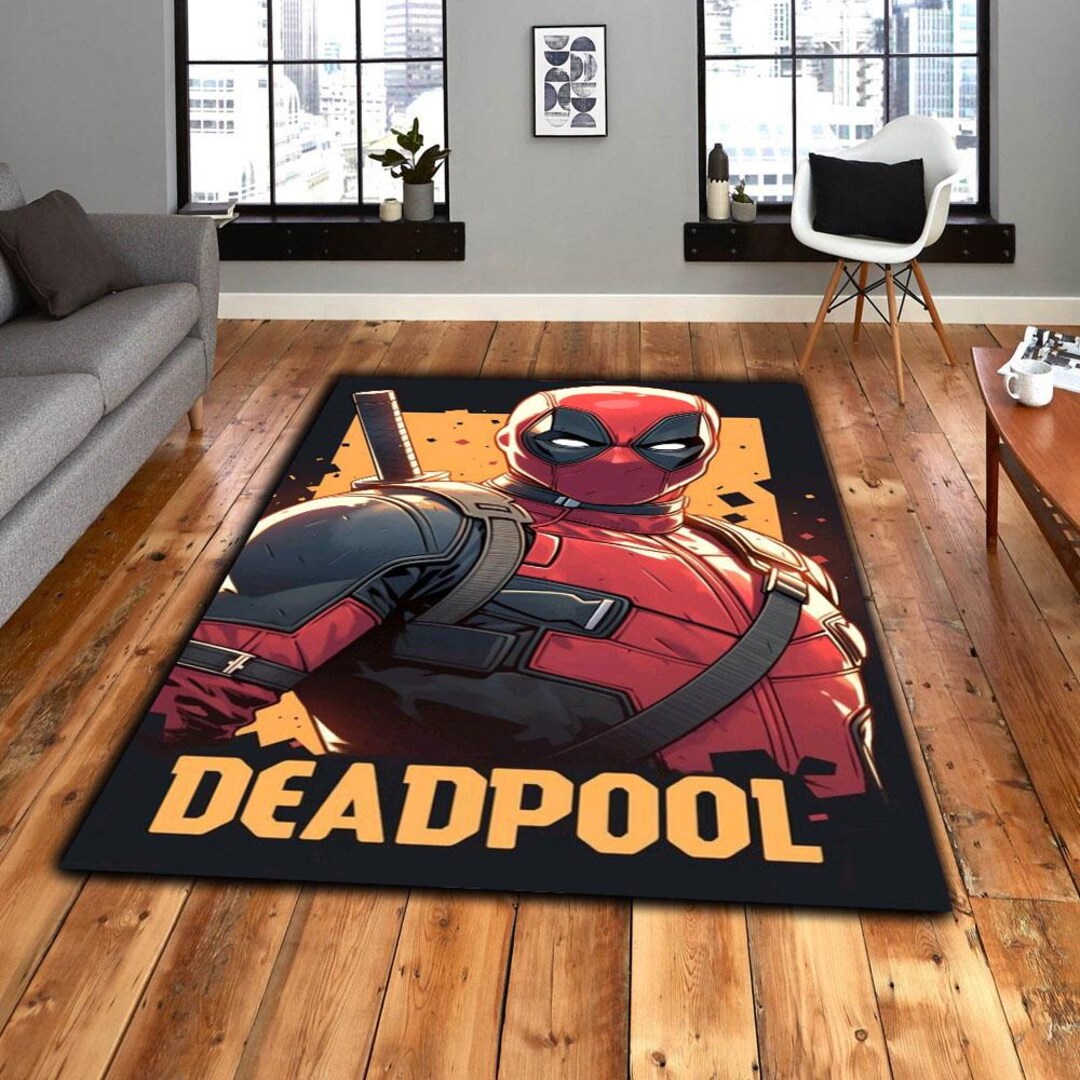 Deadpool Rug, Child Rug, Deadpool Teen Room Rug, Popular Rug, Modern ...