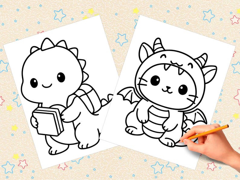 Kawaii Cozy Animals – 30 Printable Cute Coloring Pages for Relaxing Fun ...