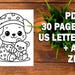 Kawaii Cozy Animals – 30 Printable Cute Coloring Pages for Relaxing Fun ...