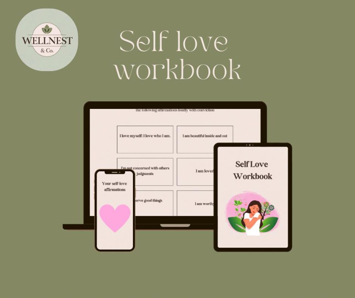 Self-love Workbook: Mindfulness & Affirmations (digital PDF) - Etsy