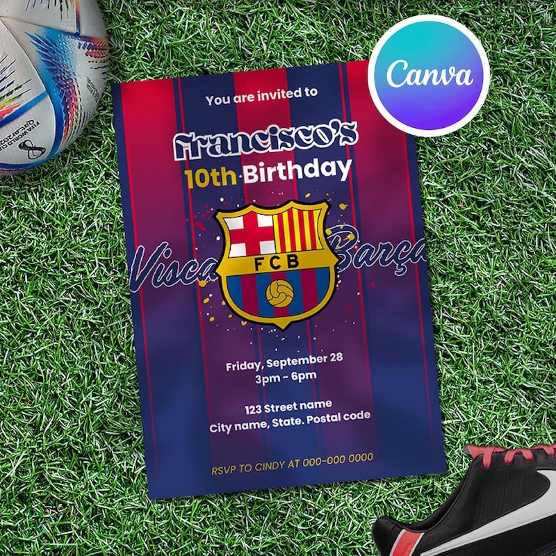 Barcelona Digital Invite - Etsy