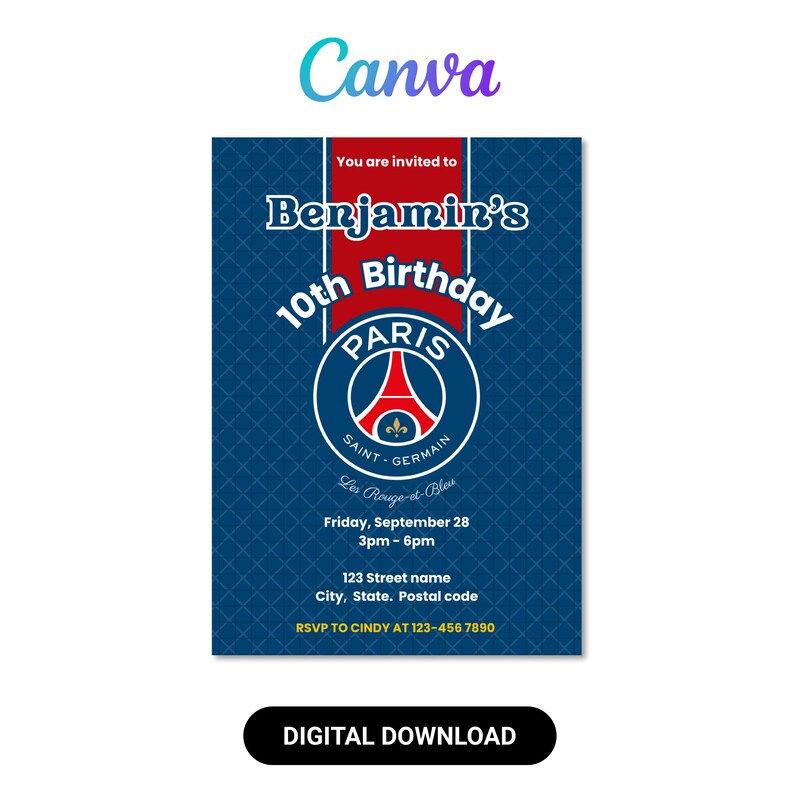 Paris Invitation - Etsy