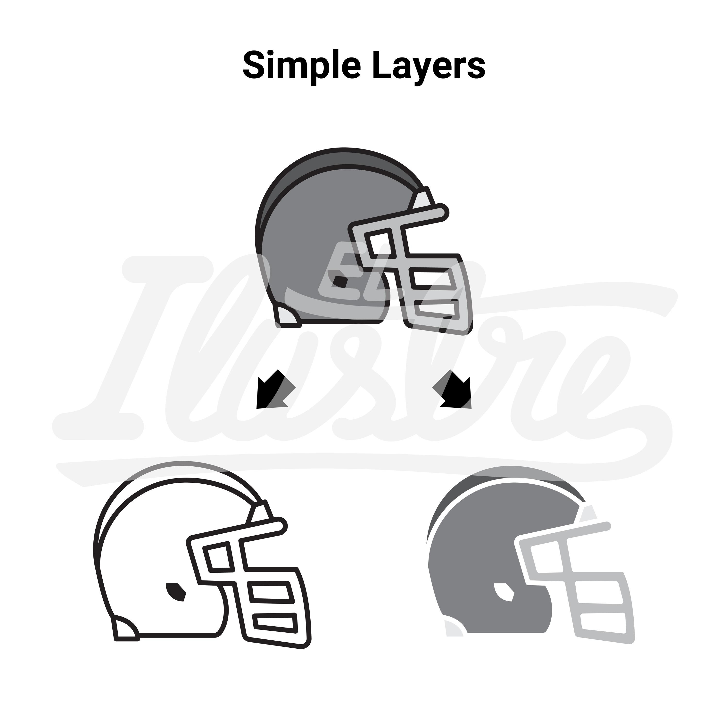 Customizable Football Helmet SVG Bundle: 12 Designs, Personalized Team ...