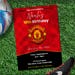 Editable Manchester United Birthday Invitation | Canva Template ...