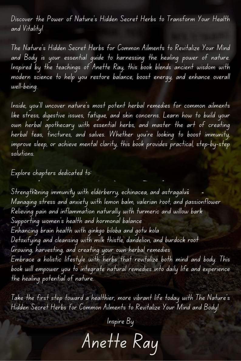 The Nature’s Hidden Secret Herbs - Nature’s Most Potent Remedies for ...
