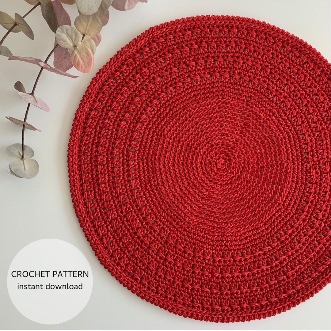 My Signature Crochet Placemat Pattern | Unique Round Table Mat | PDF ...
