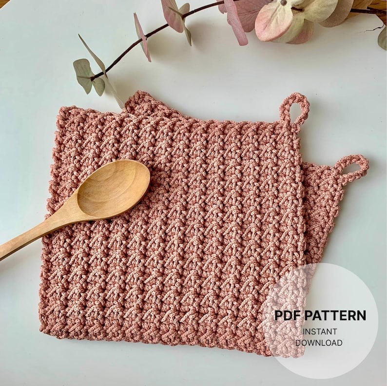 Trivet Crochet Pattern PDF | Easy Modern Kitchen Decor | Beginner ...
