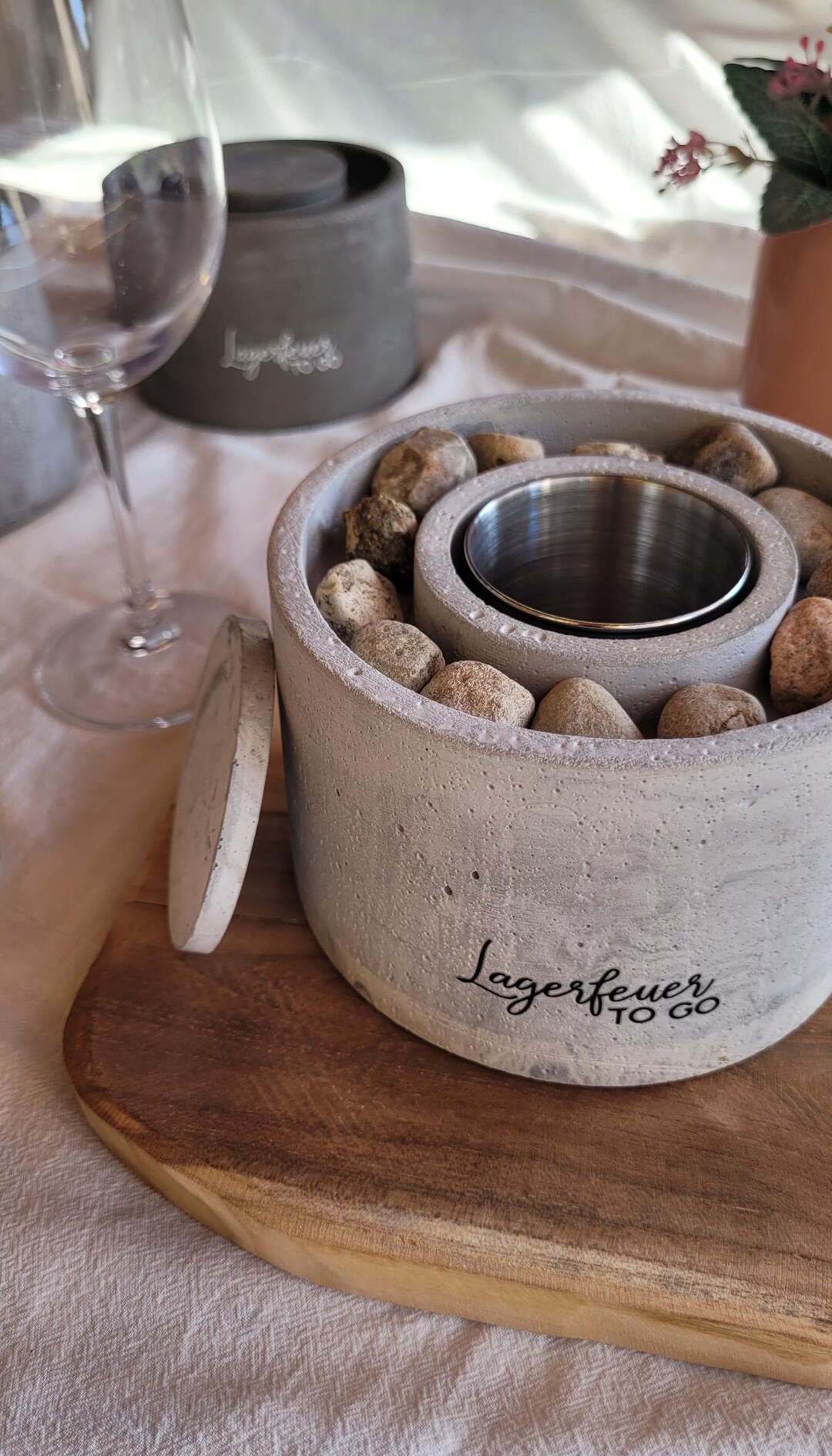 Campfire to Go • Modern Handmade Table Fire Made of Concrete ...